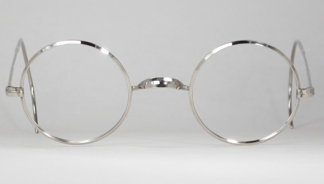 Optometrist Attic - GENERAL SILVER ROUND WINDSOR ANTIQUE EYEGLASSES